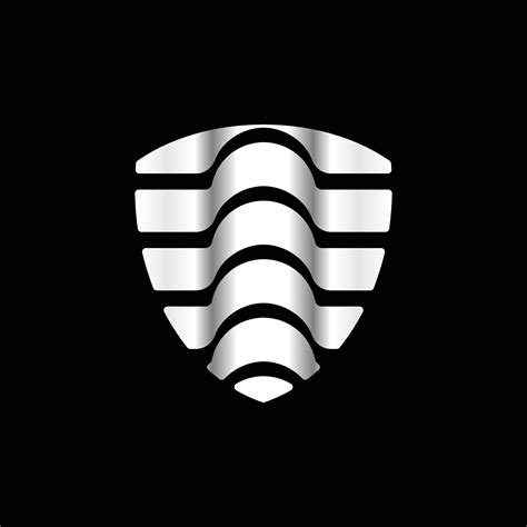 Abstract Shield Metal 3d Steel Shiny Elegant Shield Design Shiny And