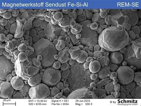 Magnetic Material Sendust Fe Si Al Schmitz Metallographie Gmbh