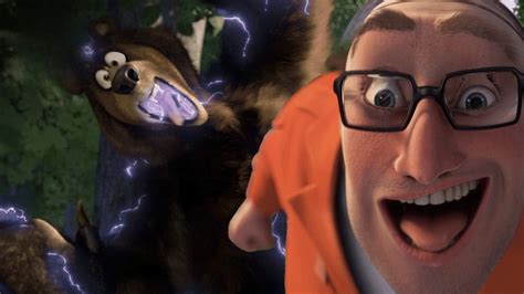 The Bear Faces Off Against The Exterminator Over The Hedge