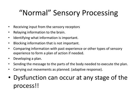 Ppt Sensory Processing Powerpoint Presentation Free Download Id738160