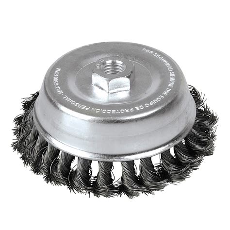 Carda Copa Trenzada Alambre Grueso 3 X 0 50 Con Rosca 5 8 Foy