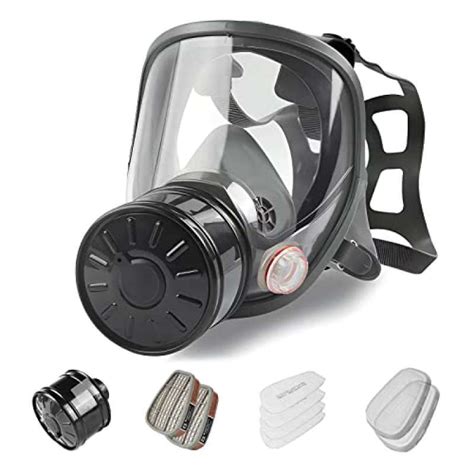 Jual Full Face Gas Mask Reusable Respirator Mask With 40mm Activated