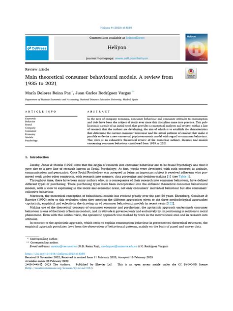 Consumer Behaviour Models Pdf Economics Consumption Economics