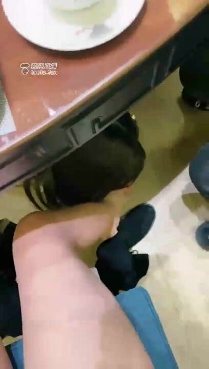 Female Slave Serve Under The Table