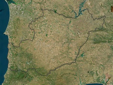 Beja Portugal High Res Satellite No Legend Stock Illustration