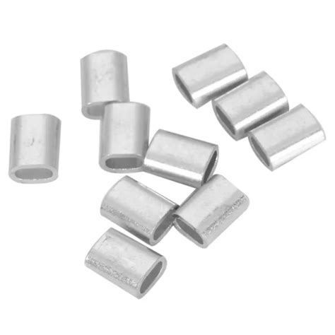 10 Pcs 3mm Aluminium Alloy Wire Rope Ferrules Np