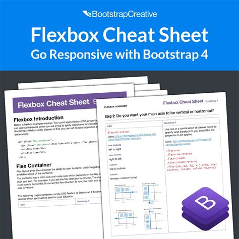 Flexbox Cheat Sheet And Bootstrap Flex Cheatsheet Pdf Download