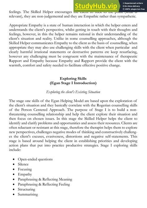 An Easy Introduction To Egan S Skilled Helper Solution Focused Counselling Approach Pdf