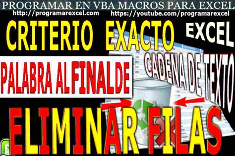 ️como Eliminar Fila Coincidan Criterio Exacto Y Final Del Texto 464