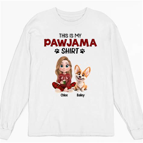 Pawjama Shirt New Style Cartoon Personalized Custom Long Sleeve T Sh