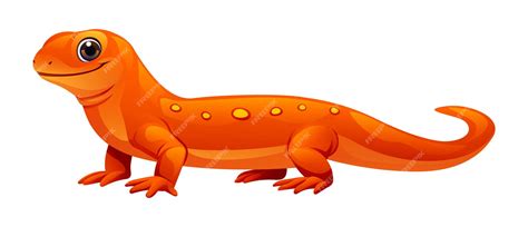 Premium Vector Cute Newt Cartoon Illustration Vector Salamander