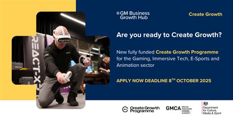 New Fully Funded Create Growth Programme Gaming Immersive Tech E
