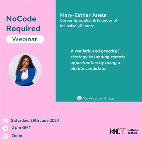 Nocode Techies On Linkedin Nocoderequired Webinar Remotework