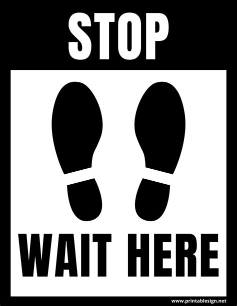 29 Printable Wait Here Signs Printableo Com