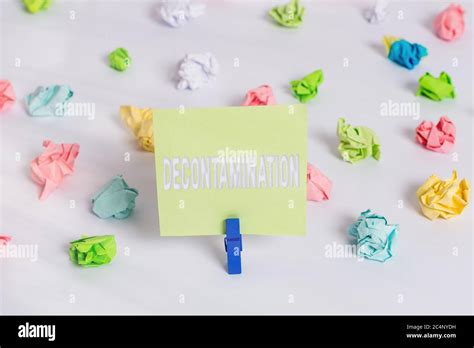 Word Writing Text Decontamination Business Photo Showcasing