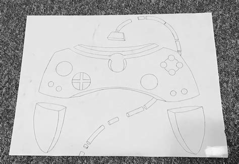 Found This Deconstructed Xbox Controller Drawing I Did For An