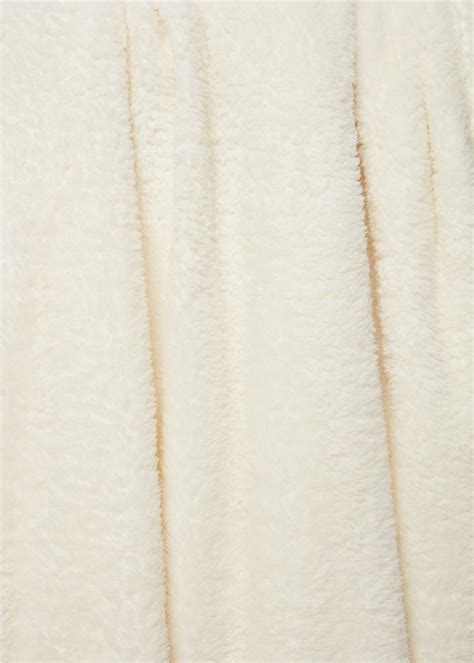 Cream Teddy Throw Matalan