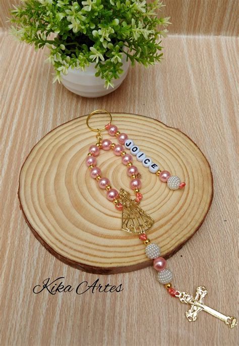 Terço Chaveiro Personalizado Pulseiras Artesanais Presentes