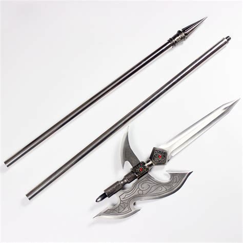 Silver Cut Halberdchinese Spearstainless Steel Chinese Sword Store