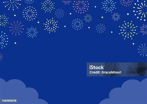 Bahan Latar Belakang Kembang Api Dan Awan Ilustrasi Stok Unduh Gambar Sekarang Awan Langit