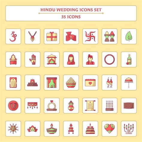 Hindu Wedding Symbols Vector Art Icons And Graphics For Free Download