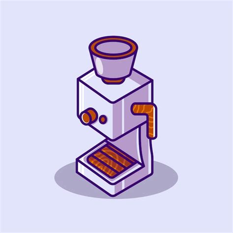 Premium Vector Coffee Grinder Machine Cartoon Illustration