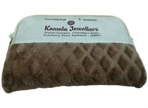 Velvet Rectangular Printed Jewelry Pouch Zipper At ₹ 100piece In Meerut