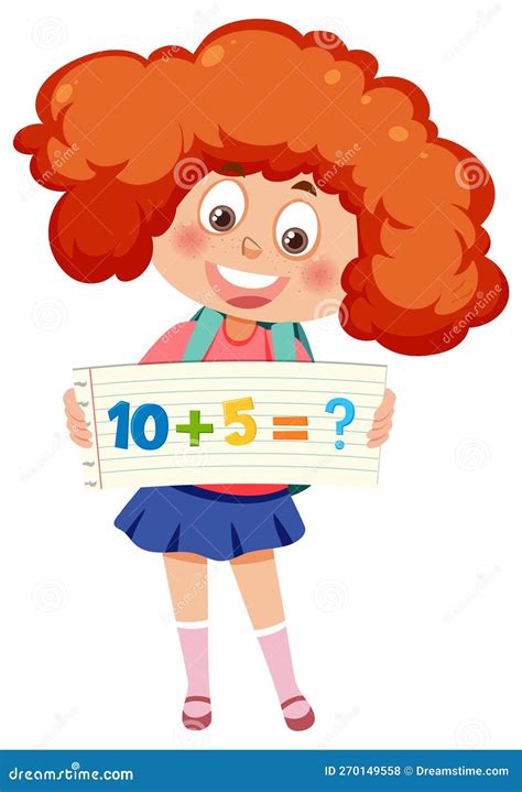 Girl With Math Equation Stock Vector Illustration Of Student 270149558