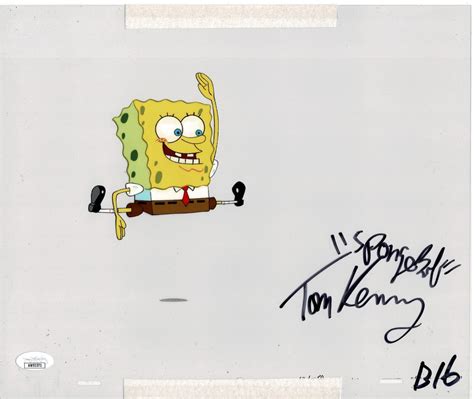 Spongebob Squarepants Production Used Animation Cel N Bg ~ Tom Kenny