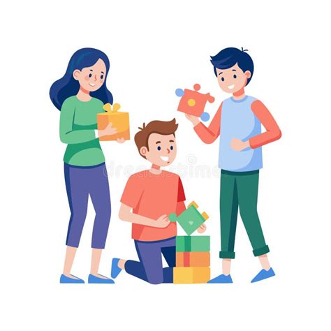 Teamwork And Collaboration Diverse Team Building Puzzles And T