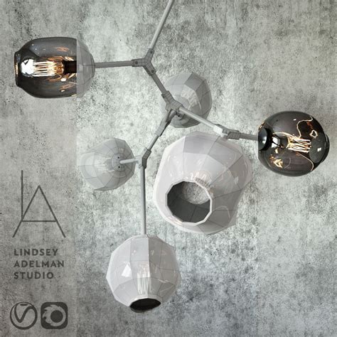 Branching Bubble 6 Lamps By Lindsey Adelman Dark Black 3d Model 16
