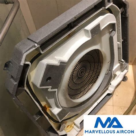 Ceiling Cassette Chemical Overhaul In Orchard Marvellous Aircon