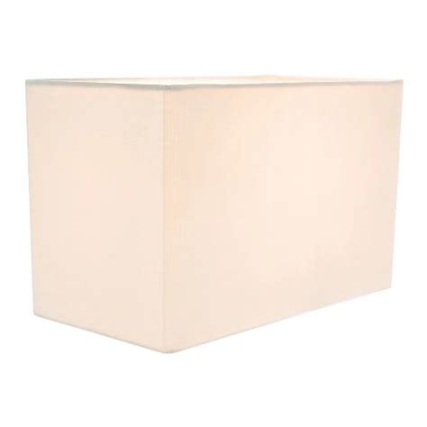Contemporary And Stylish Soft Cream Linen Fabric Rectangular Lamp Shade