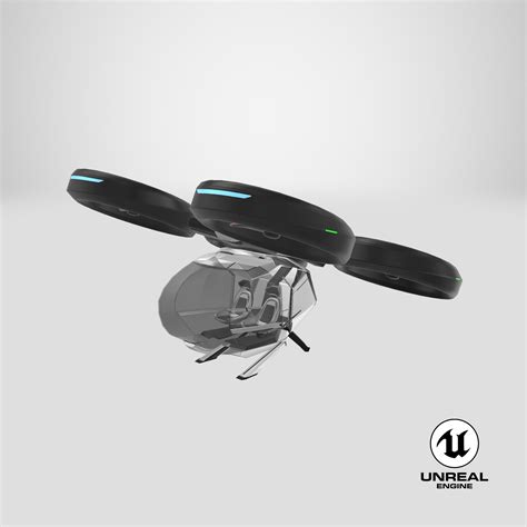 Futuristic Passenger Drone 3d Model 79 3ds Blend C4d Fbx Max Ma Lxo Obj Gltf Upk