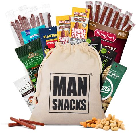 Mansnacks Deluxe Jerky And Bdf32 Nuts T Basket For Men 28 Pc Large