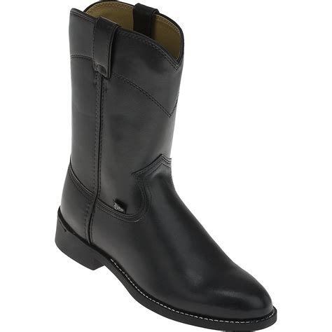 Justin Mens Basic Roper Western Boots Academy