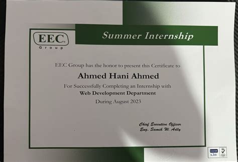 ahmed hani on linkedin internship webdevelopment skills learning
