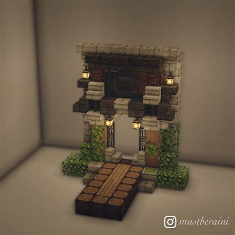 Minecraft Entrance Idea Minecraft Kasteel Minecraft Huizen