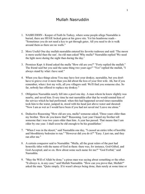 Mullah Nasruddin Pdf Religion And Spirituality