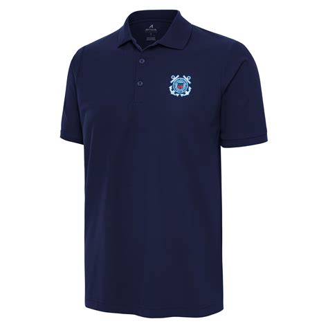 Us Coast Guard Mens Legacy Pique Polo Tall Navy Coast Guard Gear