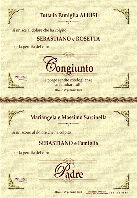 Mario Procida Racale Aluisi Agenzia Funebre Lecce