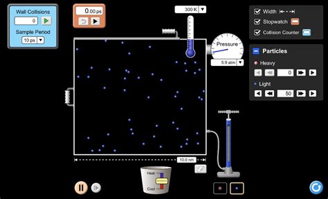 Solved Wall Collisions 000 Ps 300 K Width K Stopwatch Sample Period 10 Ps Collision Counter