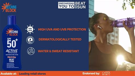 New Techniblock Wet And Dry Spf50 Sun Protection Lotion Youtube