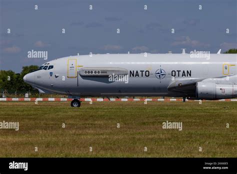 Nato Boeing E 3a Sentry Landing On July 19th 2024 At Raf Fairford Gloucestershire Uk Stock