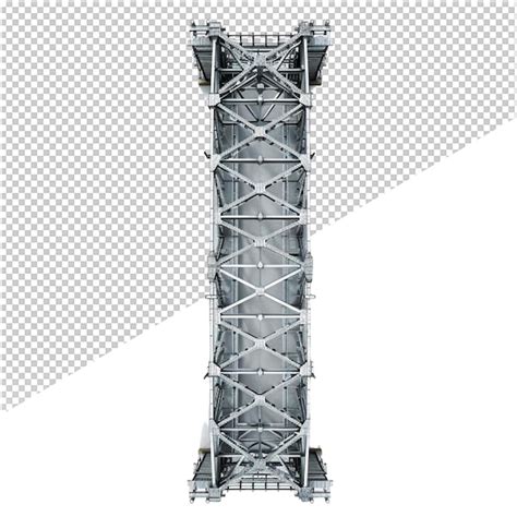 A Drawing Of A Large Metal Structure With The Letter P On It Premium Ai Generated Psd