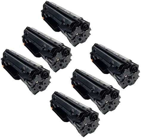 6 Toner Cartridge Compatible Hp 12a Q2612a Black