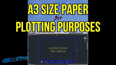 autocad plotting in a3 size paper youtube