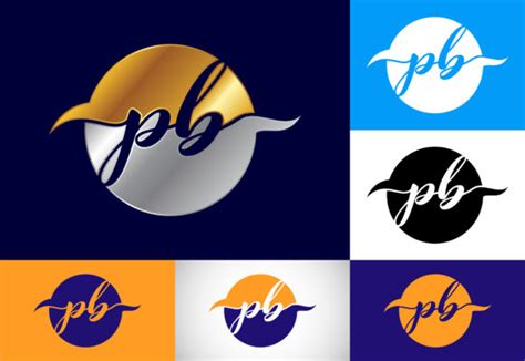 Initial Letter P B Logo Design Vector Afbeelding Door Makhondesign