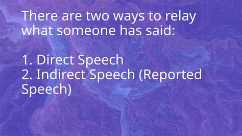 Direct And Indirect Speechppt For Use X Pptx
