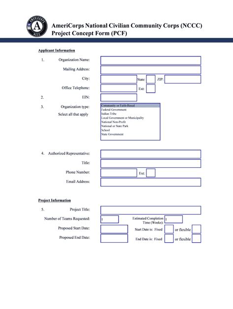 Fillable Online Project Concept Form Fax Email Print Pdffiller